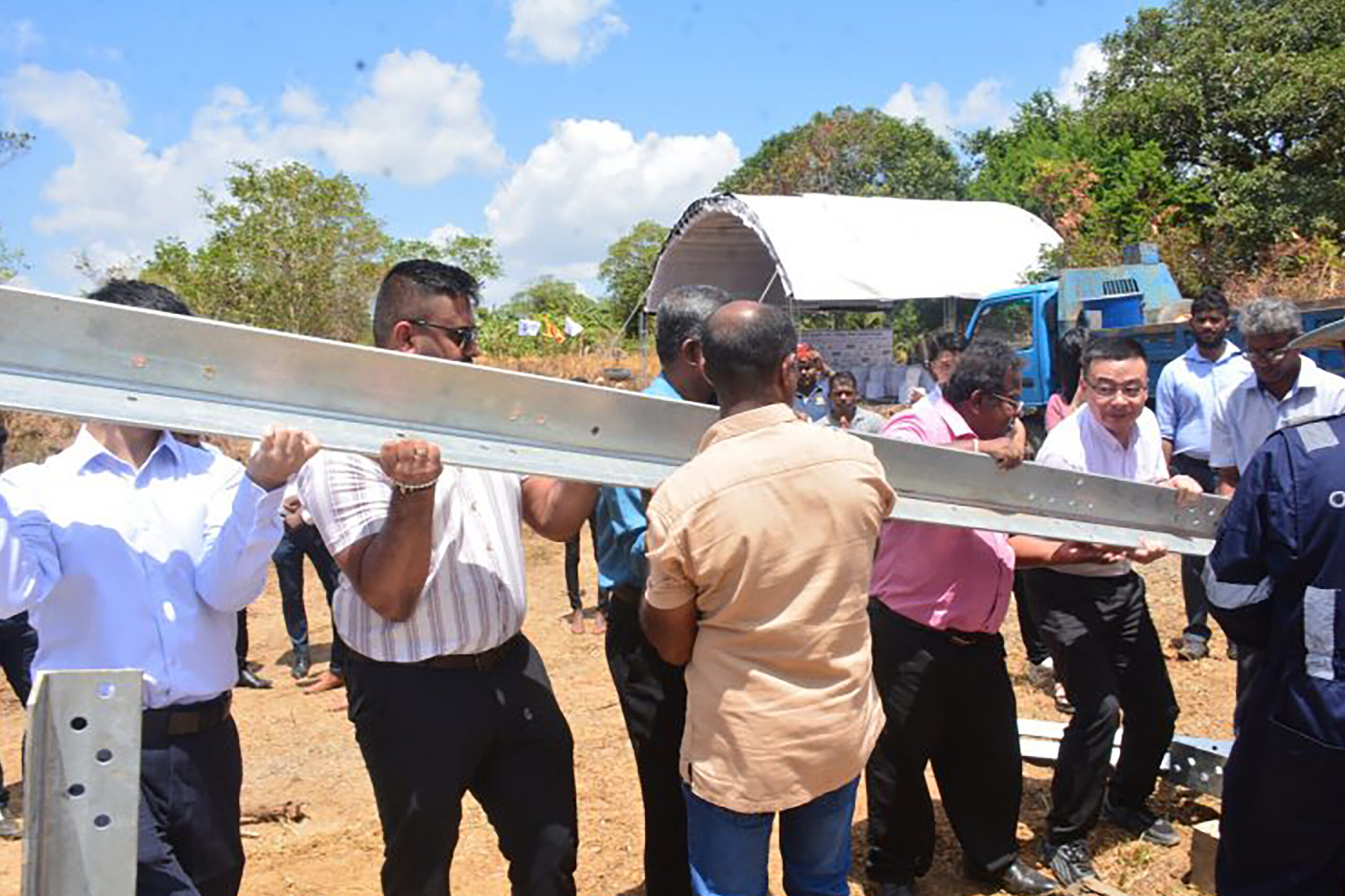 Ceylon Energy marking the first tower erection under the SESRIP-P4 electricity supply ...